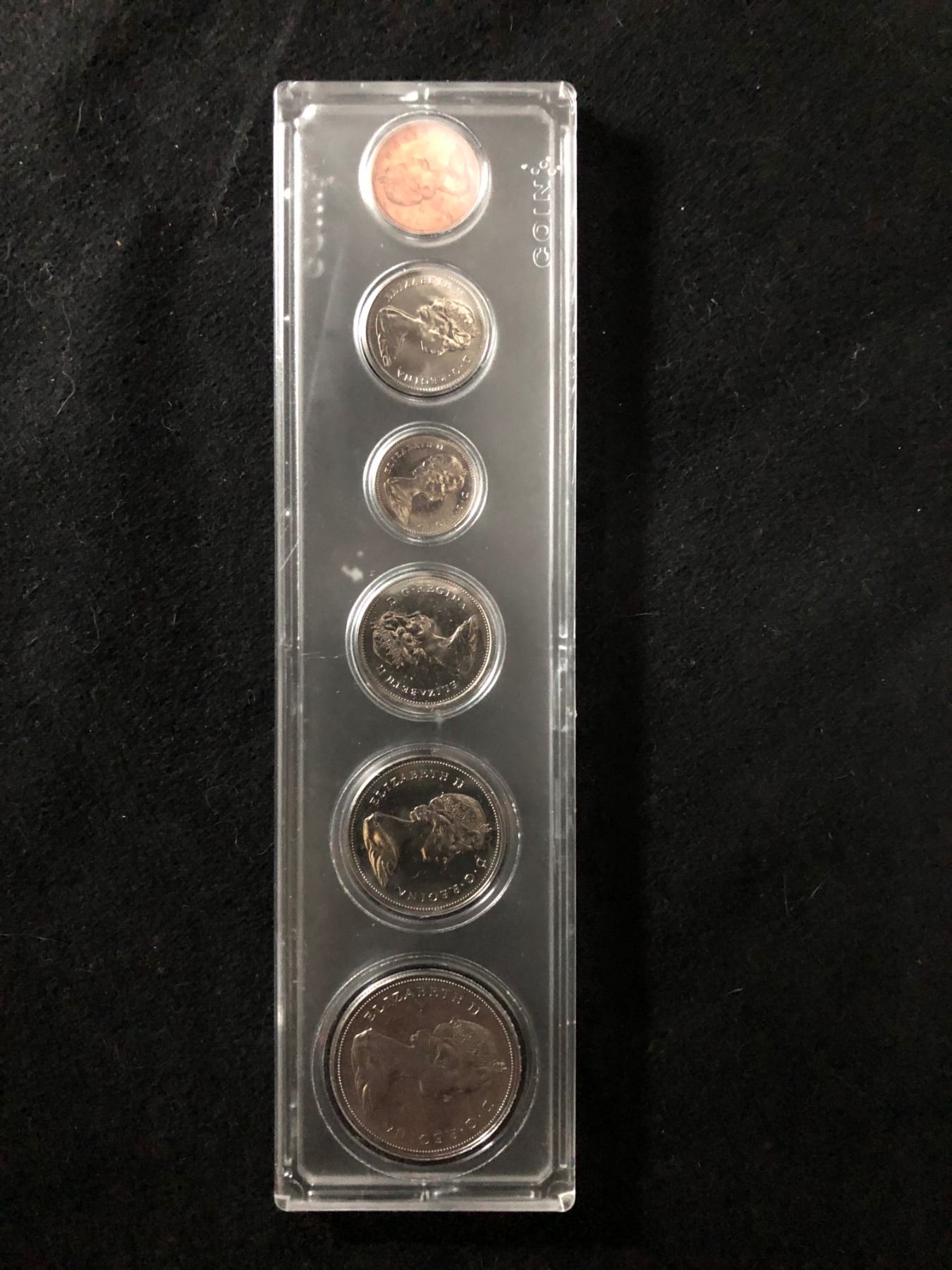 1970 CASED CANADIAN 6 COIN SET