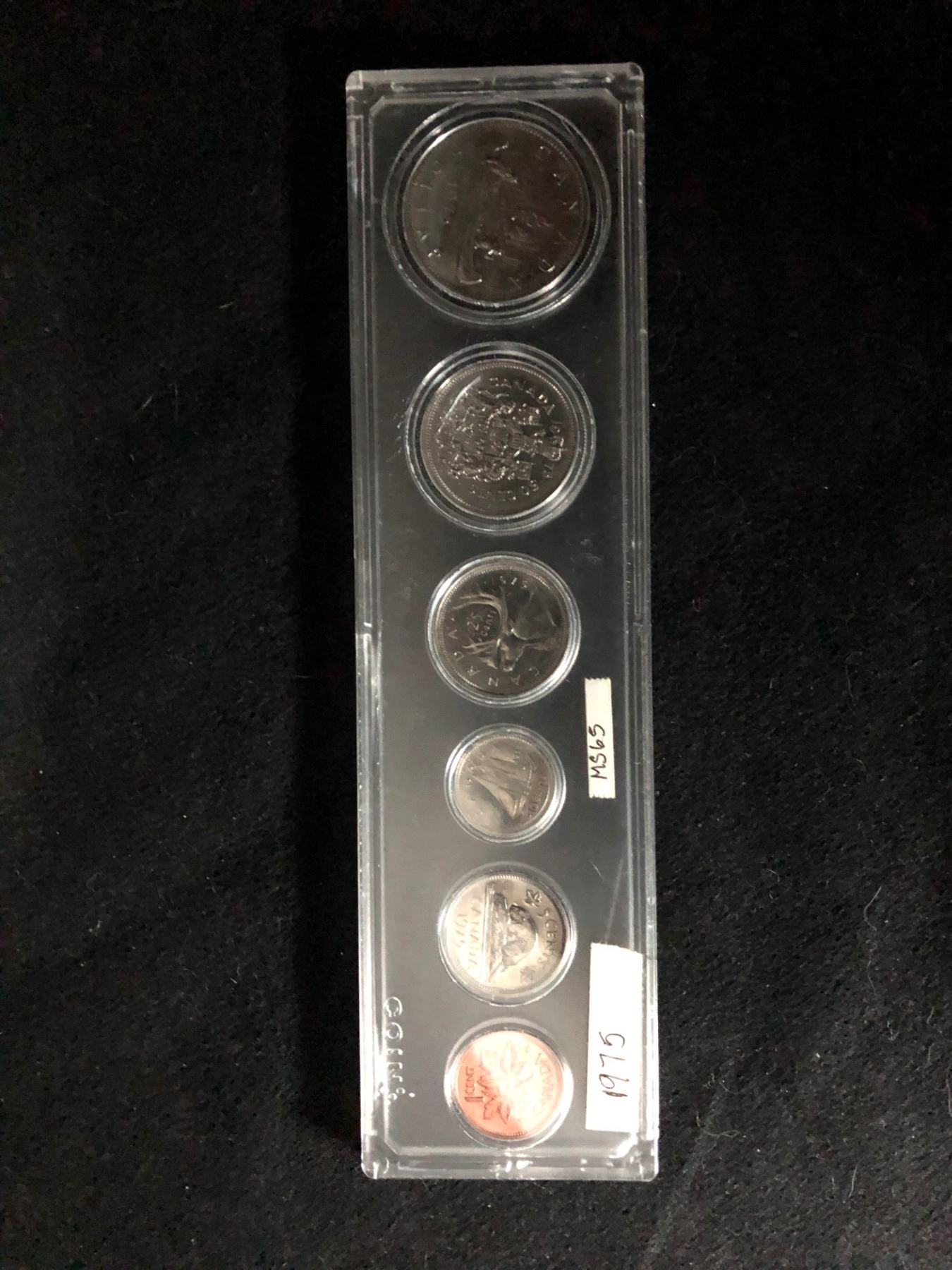 1975 CASED CANADIAN 6 COIN SET