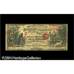 San Francisco, CA - $5 Original National Gold Bank Note San Francisco, CA