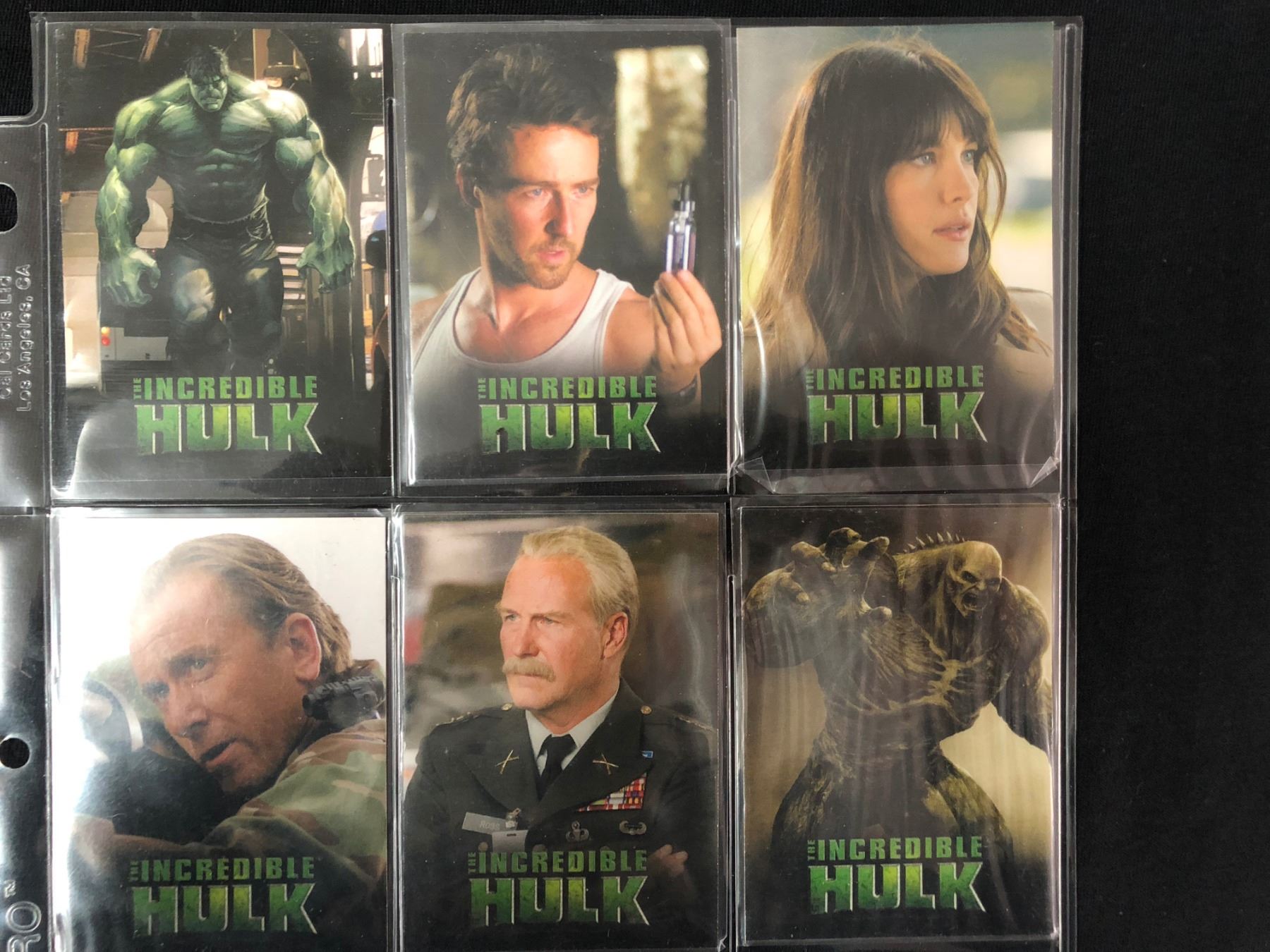 THE INCREDIBLE HULK TRADING CARDS LOT