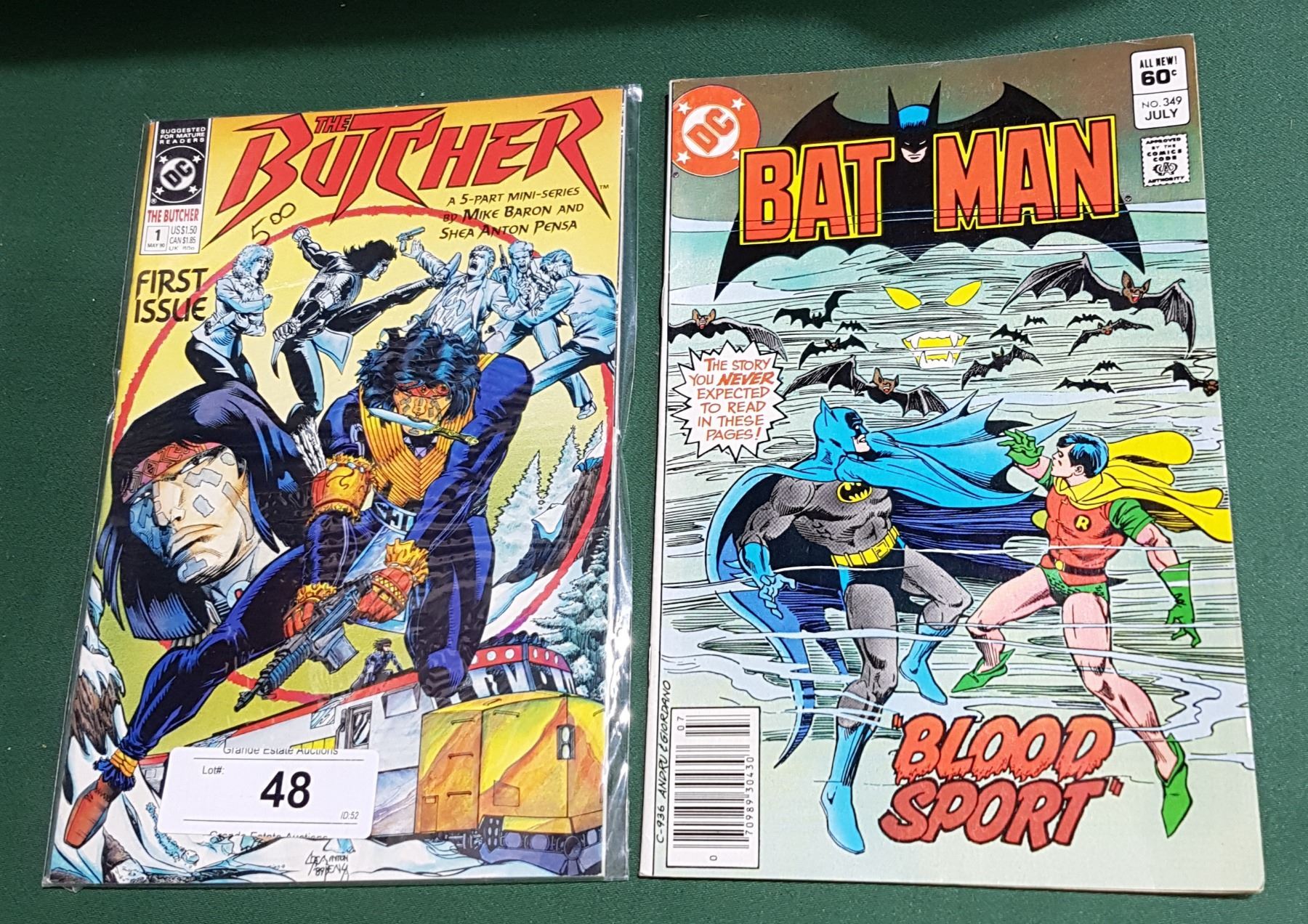 VINTAGE THE BUTCHER $1.50 & BATMAN $0.60 COMICS