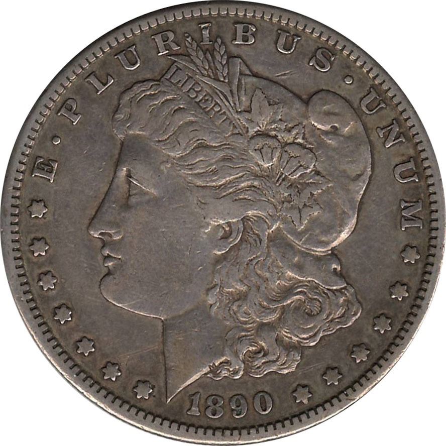 United States 1890-S Silver Morgan Dollar EF