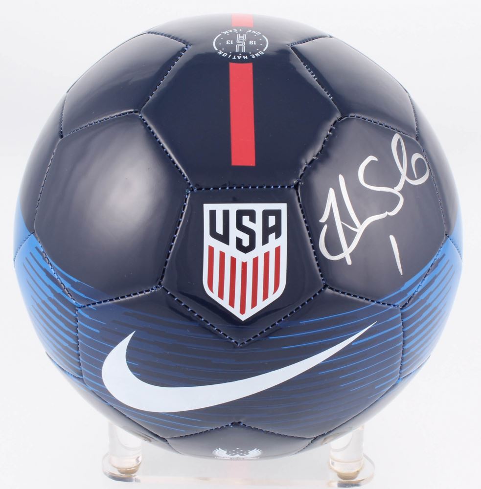 Hope Solo Signed Team USA Logo Soccer Ball (Schwartz COA)