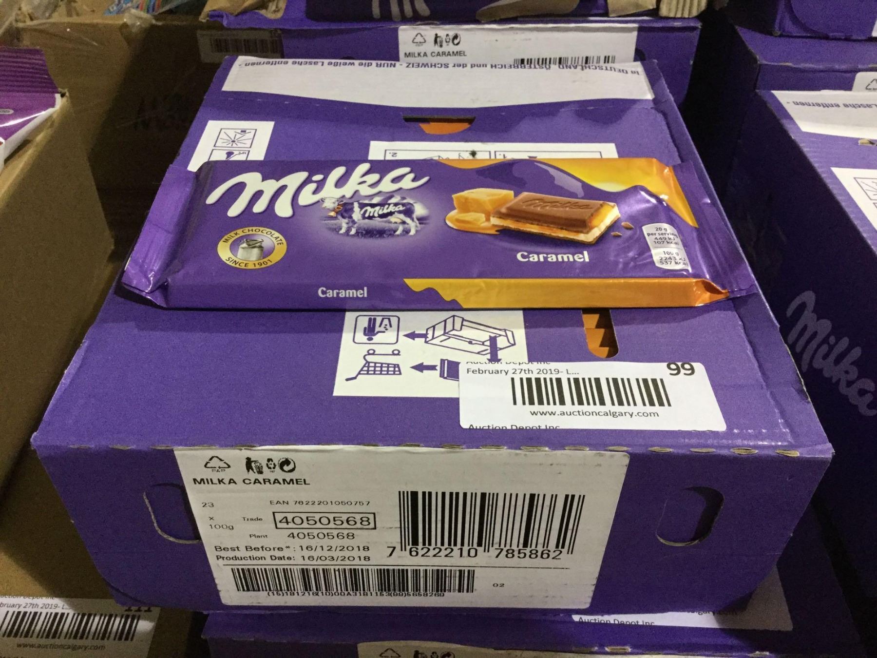 Case of Milka Caramel Milk Chocolate Bars (22 x 100g)