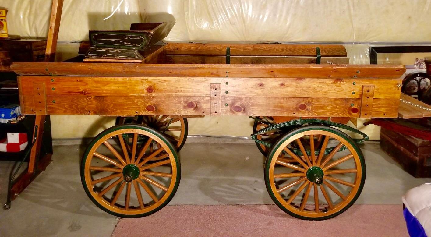 ANTIQUE HORSE DRAWN GROCERY DELIVERY WAGON