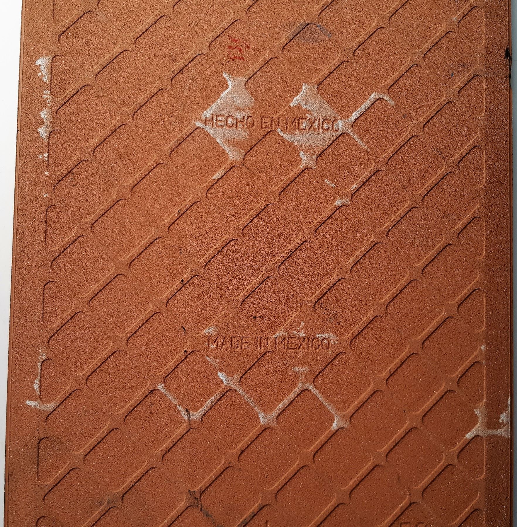 18) HAND PAINTED PORCELAIN TILE OF AZTEC