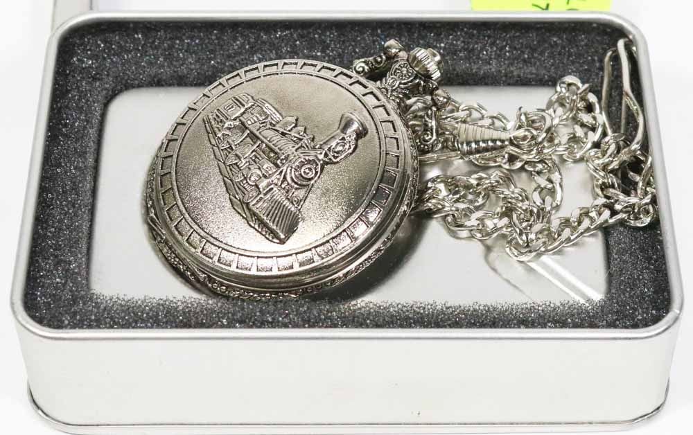 DANIEL DAVID COLLECTION QUARTZ TRAIN POCKET WATCH