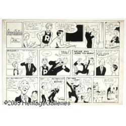 Bob Montana - Archie Sunday Comic Strip Original Art, Bob Montana ...
