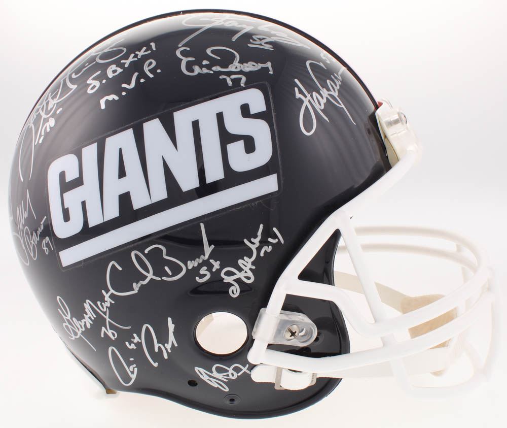 New York Giants Authentic On-Field Helmet Signed by (25) with Phil ...
