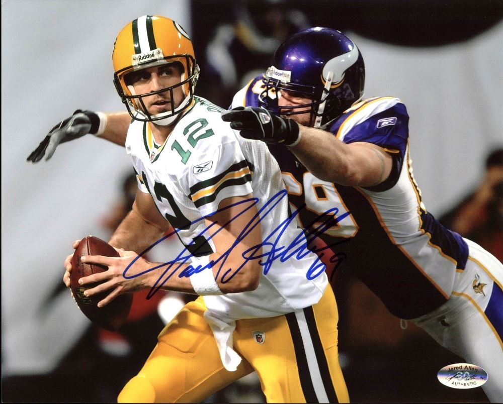 Jared Allen Signed Minnesota Vikings 8x10 Photo (Allen Hologram)