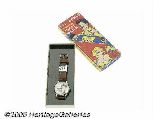 Lil Abner Animated Wrist Watch American Flag