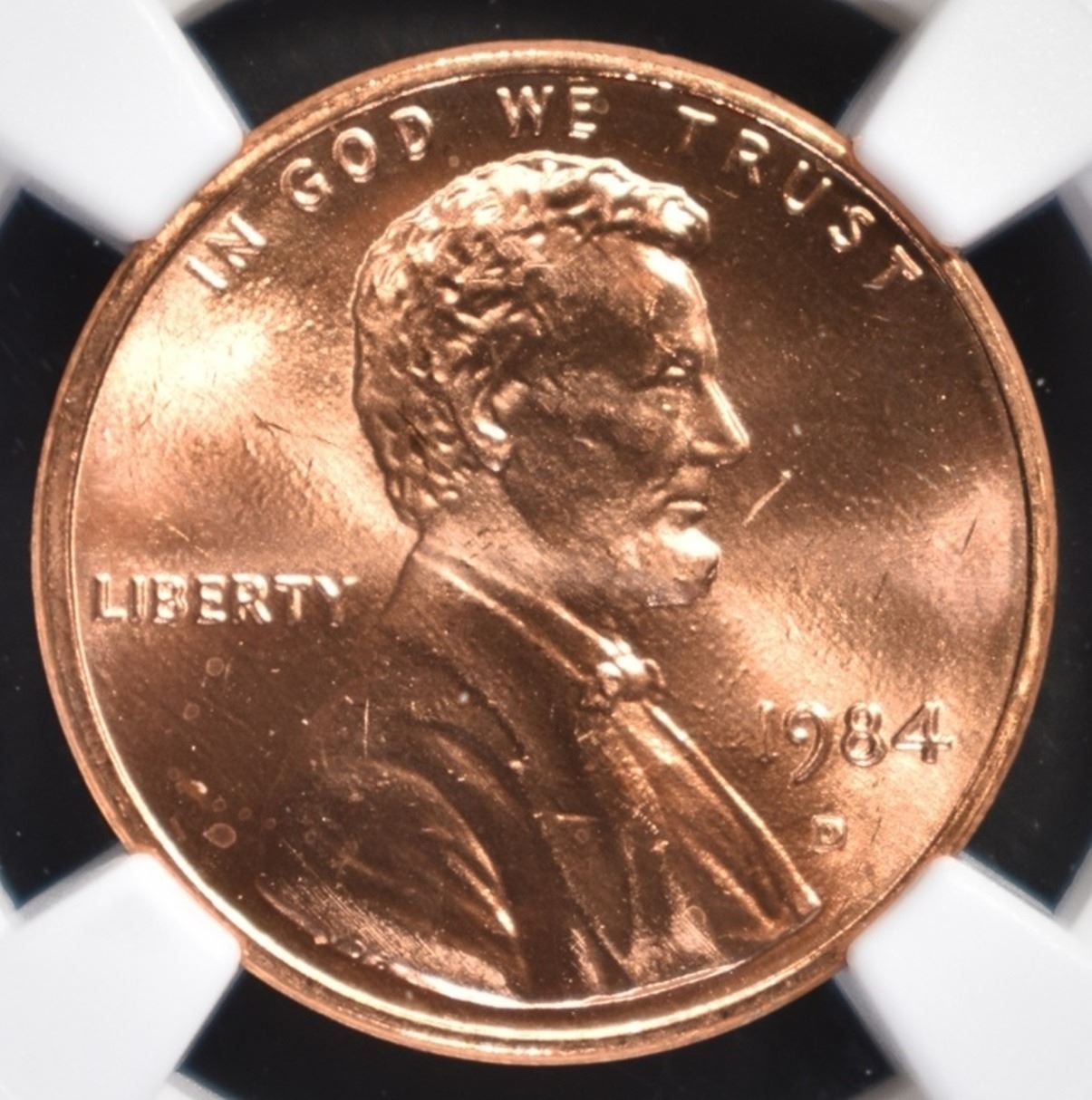 1984-D LINCOLN CENT, NGC MS-68 RED