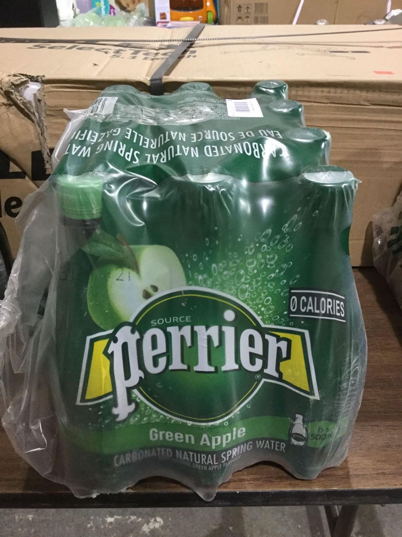 Perrier Carbonated Natural Spring Water Green Apple (6 x 500mL)
