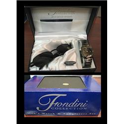 Fondini Collection Gents Watch & Sunglass Set in gift box. Outside hard ...