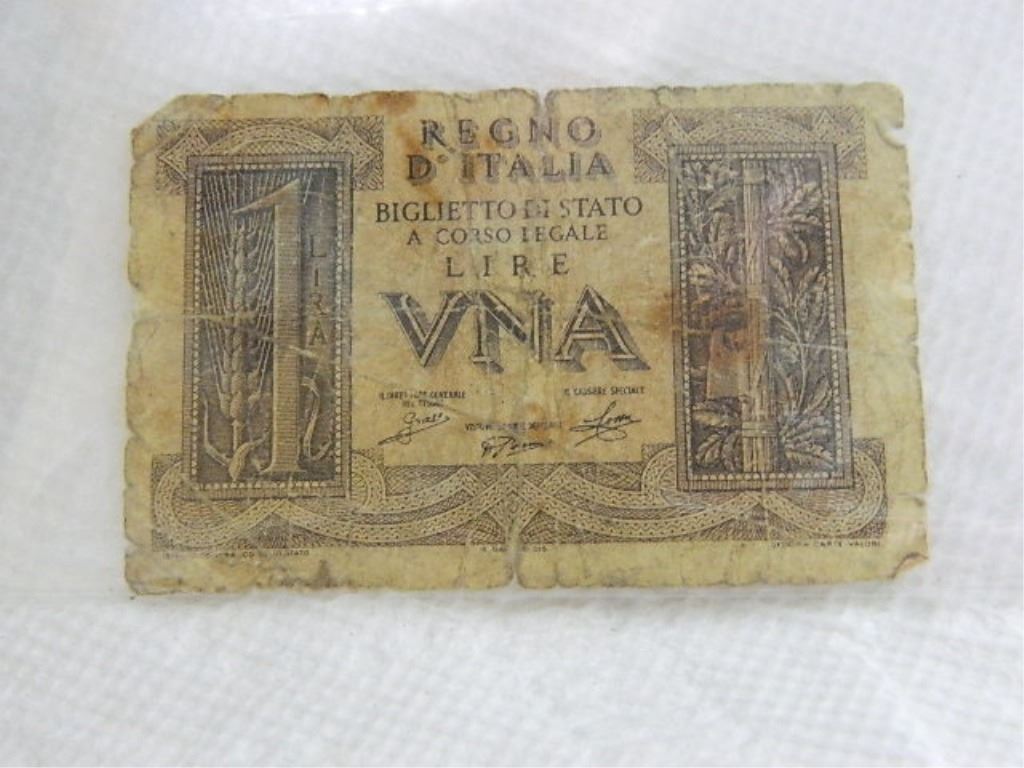 PAPER NOTE - ITALY - VNA 1 LIRE - REGNO D'ITALIA BIGLIETTO DI STATO A ...