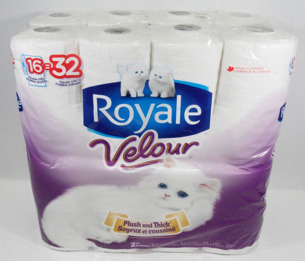 LOT OF 2 ROYALE VELOUR BATHROOM TISSUES, 34 ROLLS. - Kastner Auctions