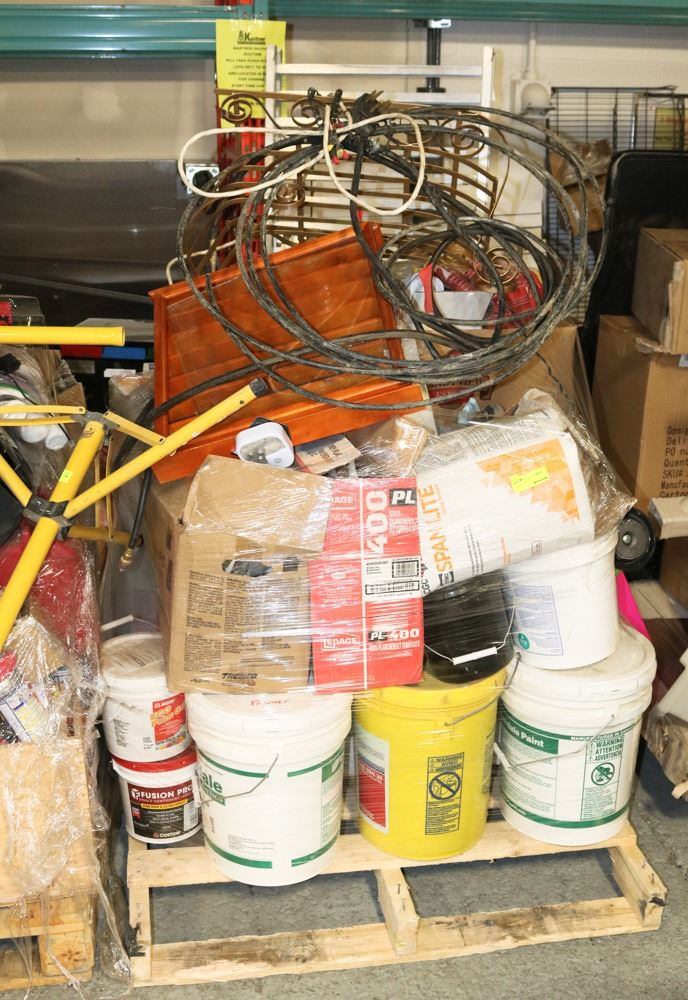 PALLET OF MISC. SHOP SUPPLIES ETC.