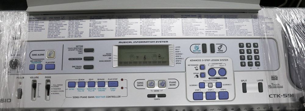 CASIO KEYBOARD WITH STAND AND BENCH MODEL CTK-591