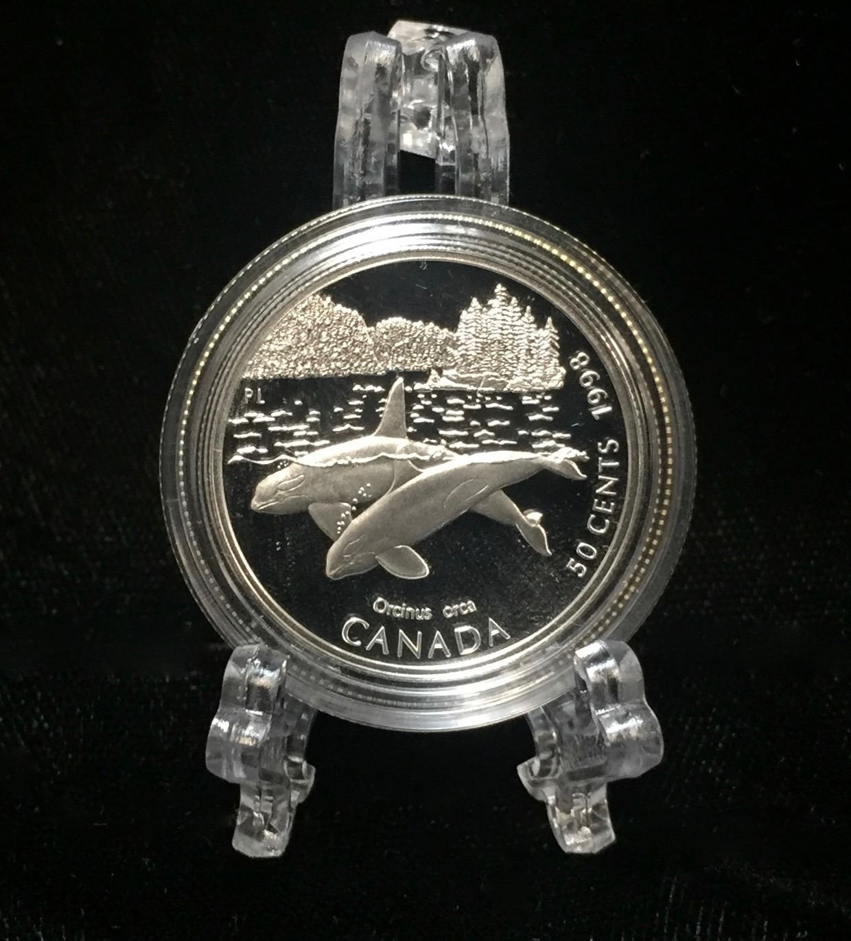 1998 Canada 50-Cents Orca Killer Whale: Ocean Giants Proof Silver Coin