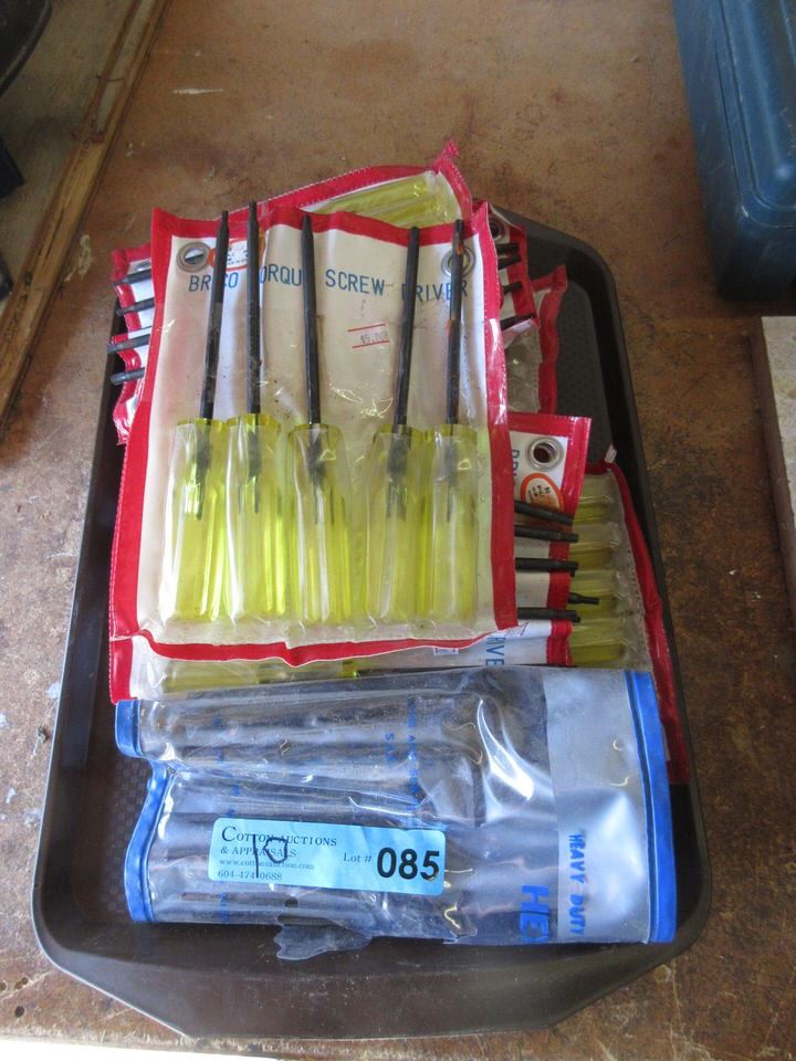 9 New Torque Screw Driver Sets & 25pc. Hex Key Set