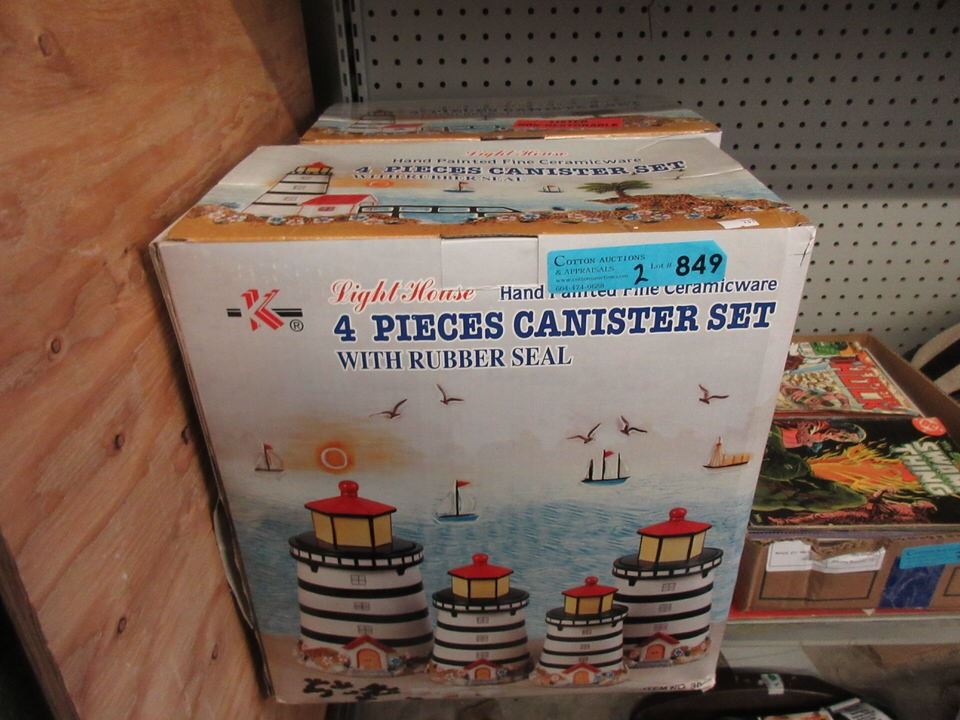 2 New Lighthouse Canister Sets