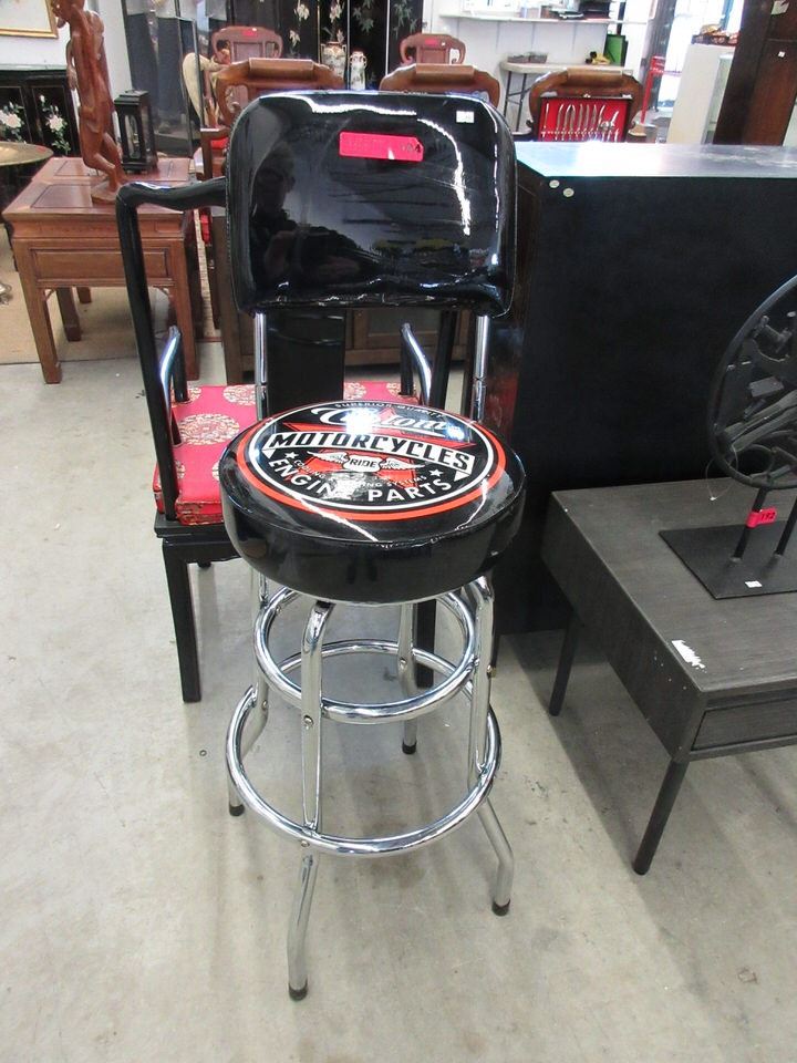 31" Custom Motorcycle Swivel Stool