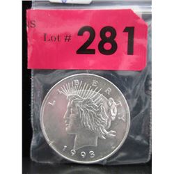 1 Oz Vintage Lady Liberty .999 Silver Round