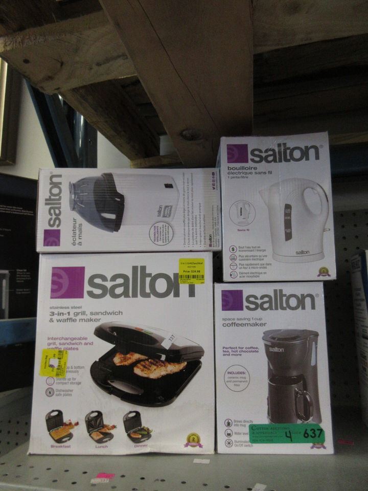 4 Salton Small Kitchen Appliances