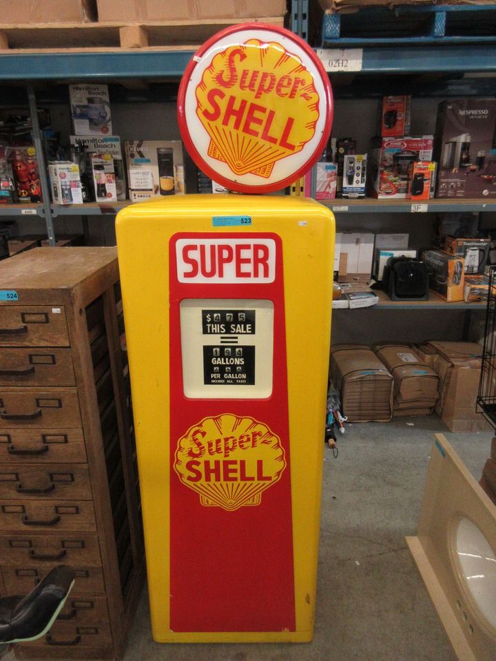 Shell Gas Pump Cabinet