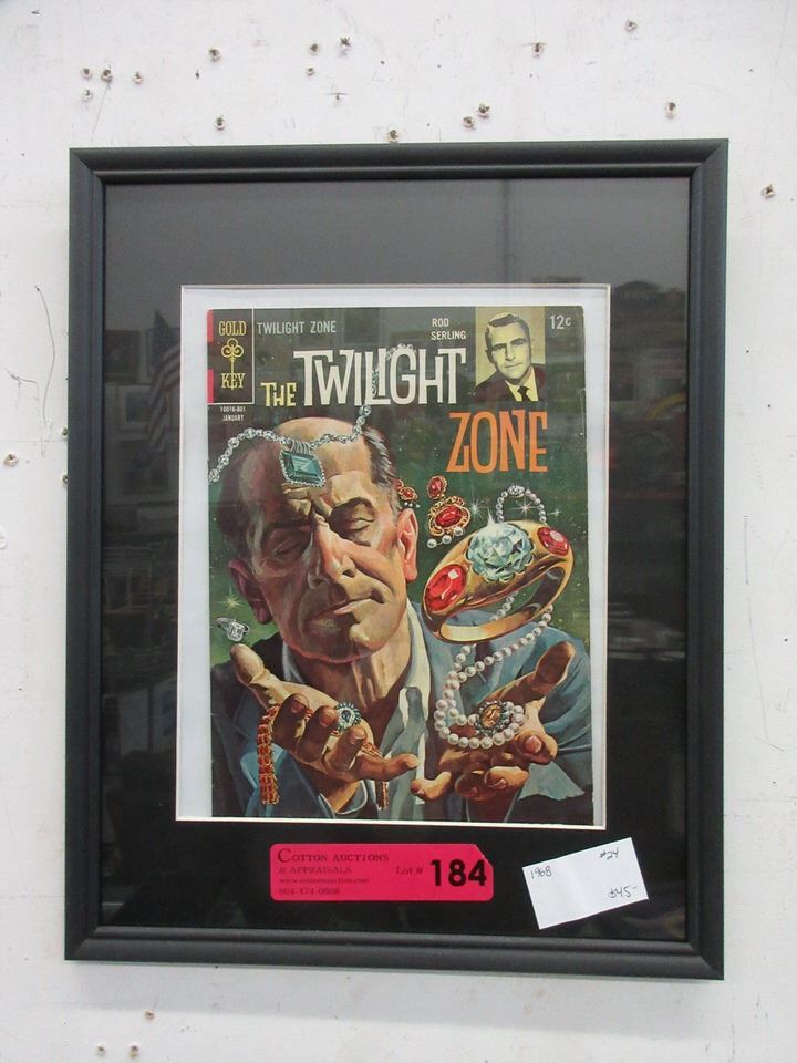 Framed 1968 "The Twilight Zone #25" 12¢ Comic