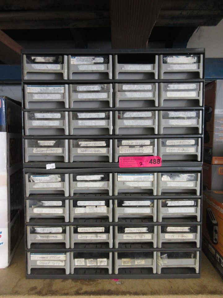 2 Metal Parts Sorting Cabinets