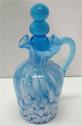 BLUE END OF DAY GLASS CRUET