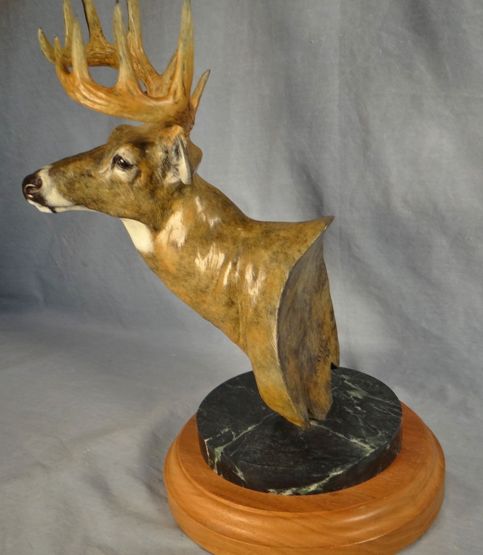 Rosteck, Dave bronze, Whitetail deer, 12" h x 8" w, 17/60
