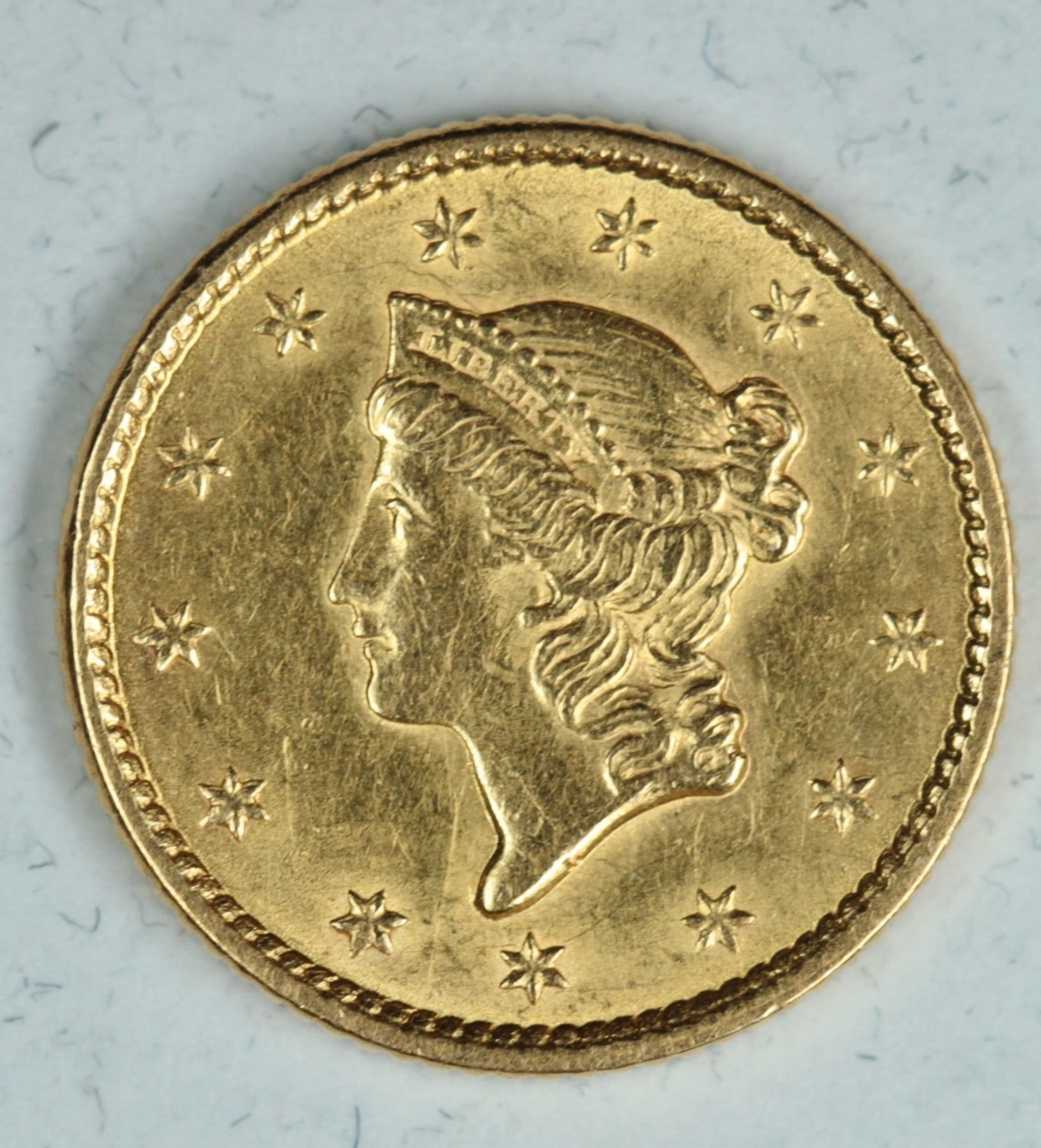 1852 $1 Gold Coronet BU