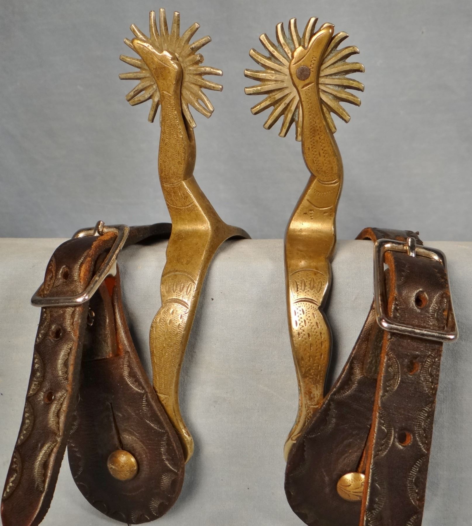 Buermann Hercules Bronze dble gal leg spurs