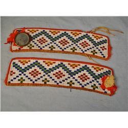 Beaded arm bands, 10" each