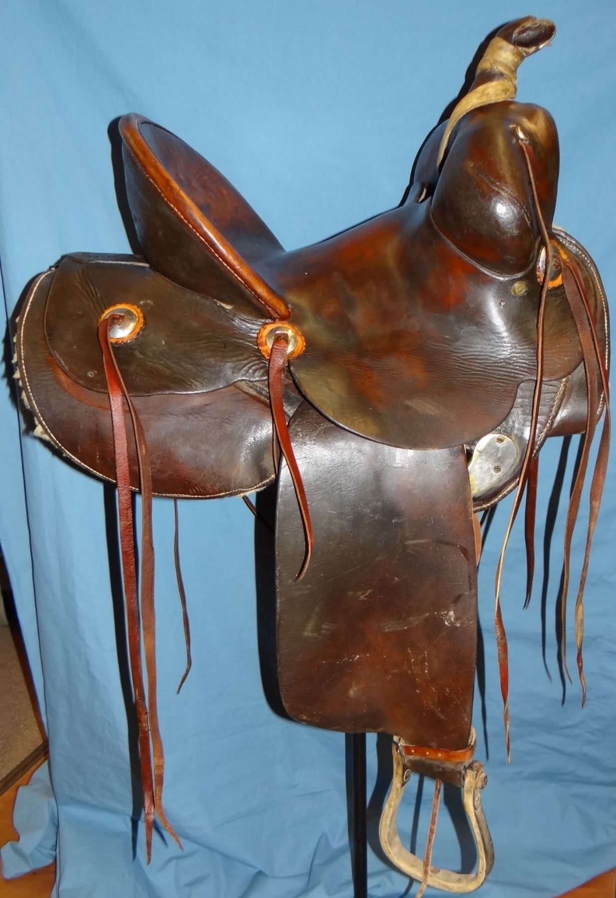 Western Saddle, Denver, 14", professionally restored, good markings