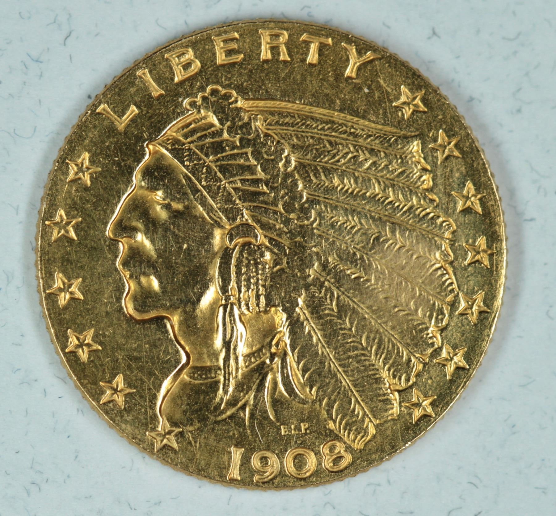 1908 $2.5 Gold Indian Head BU