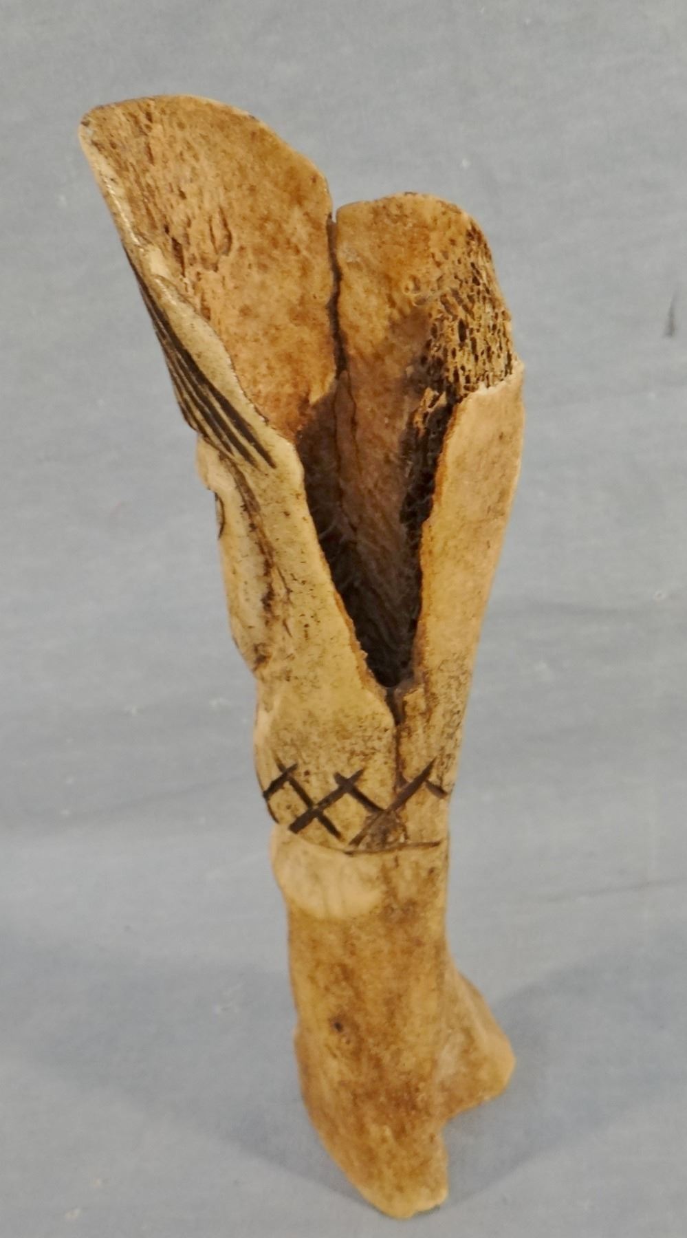 1880's carved bone Plains Indian statue