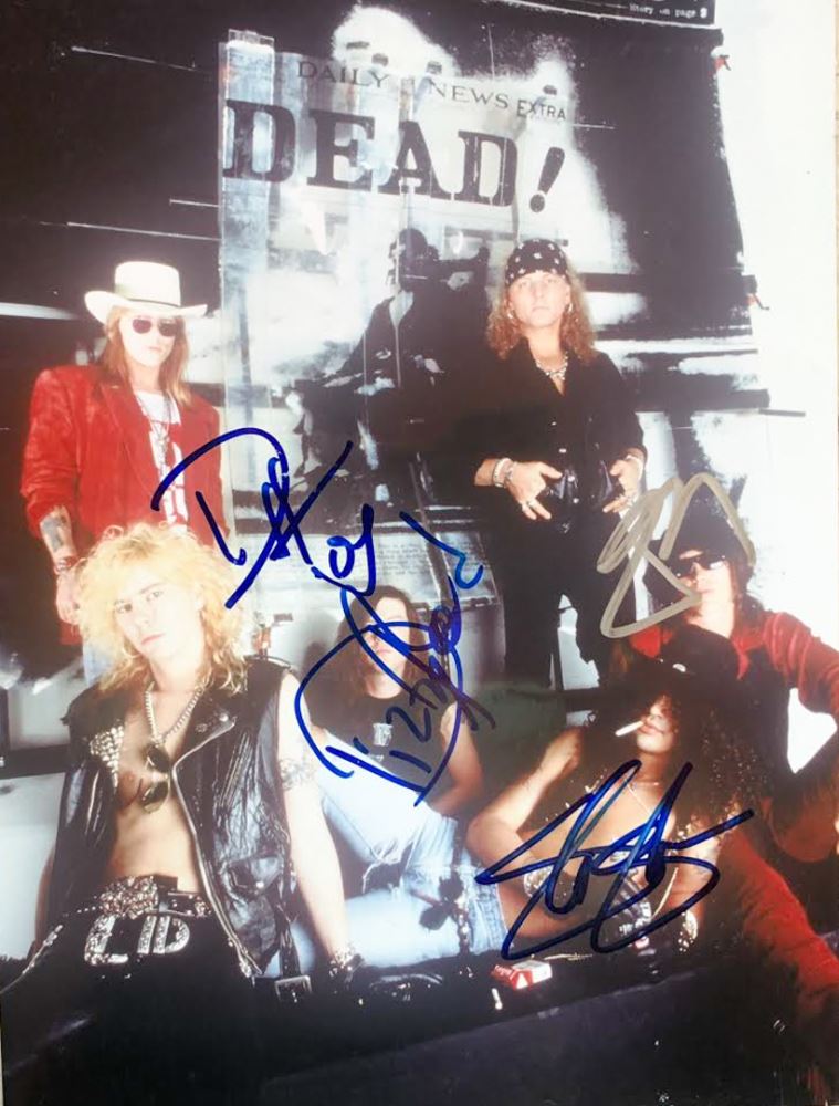 Guns N' Roses Band-Signed 8x10 Photo with (4) Signatures Including ...