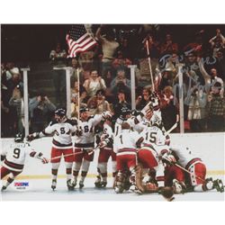 Mike Eruzione Signed Team USA 8x10 Photo Inscribed "Best Wishes" (PSA COA)