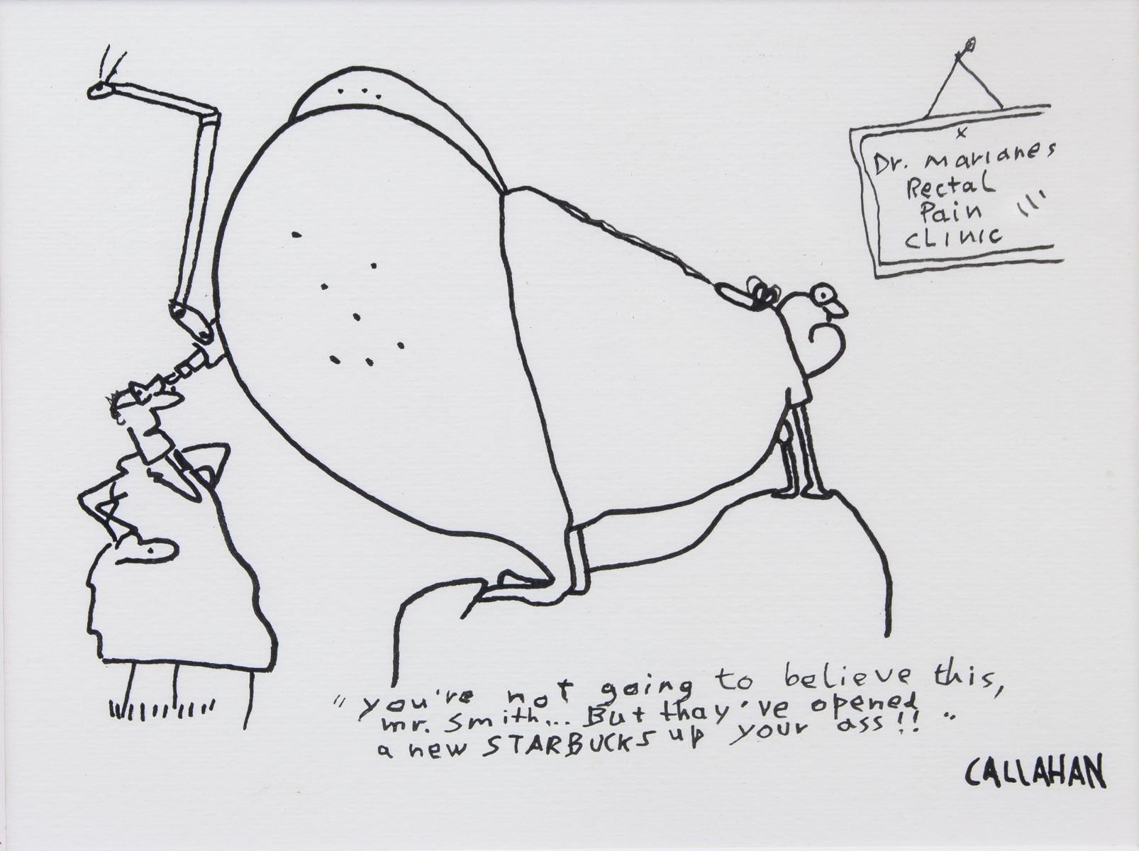 John Callahan American Pop Art Mixed Media