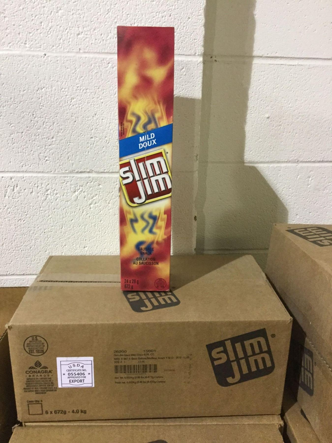 Case of Slim Jim Mild Sausage Snack (6 x 672g)
