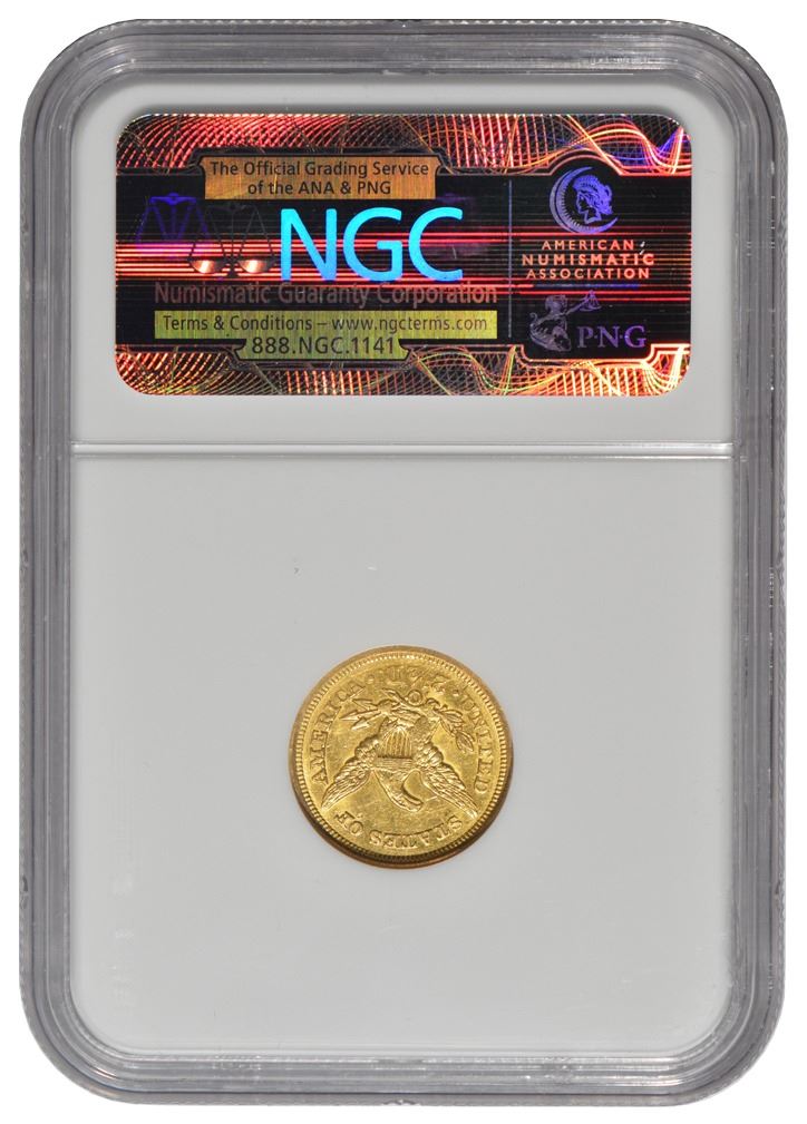 1852-O $2.5 Liberty Head Quarter Eagle Gold Coin NGC AU58
