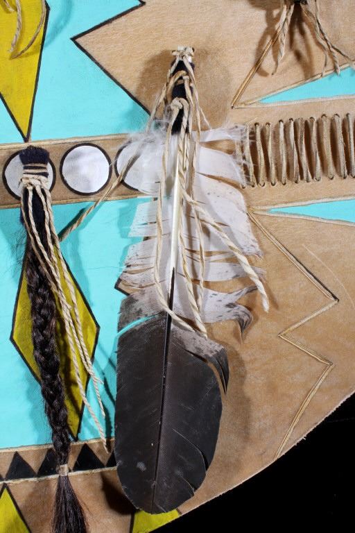 Blackfoot Polychrome Buffalo Rawhide Shield