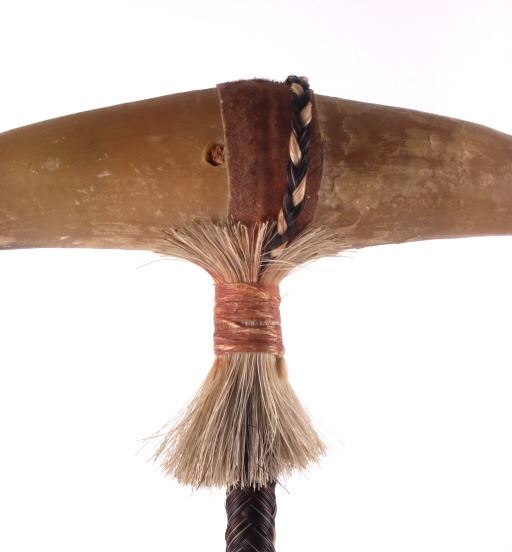 Comanche Braided Horsehair Dance Rattle 19th C.