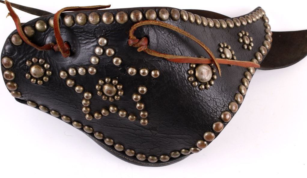 Early Studded Tapaderos and Leather Wrapped Monels