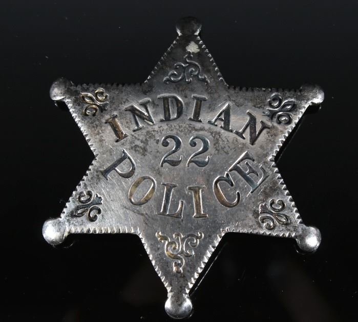 Pair of Native American Indian Police Badges