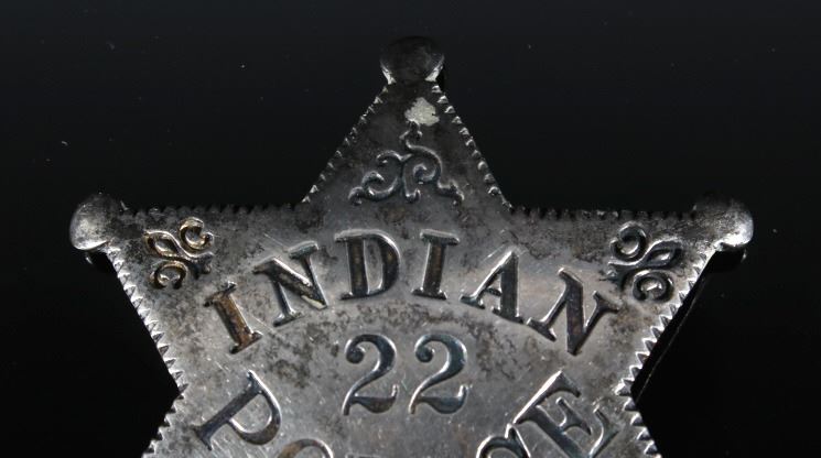 Pair of Native American Indian Police Badges