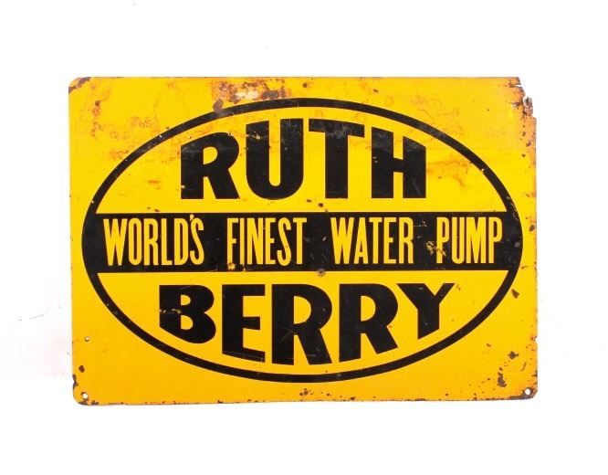 Ruth Berry Water Pump Vintage Sign